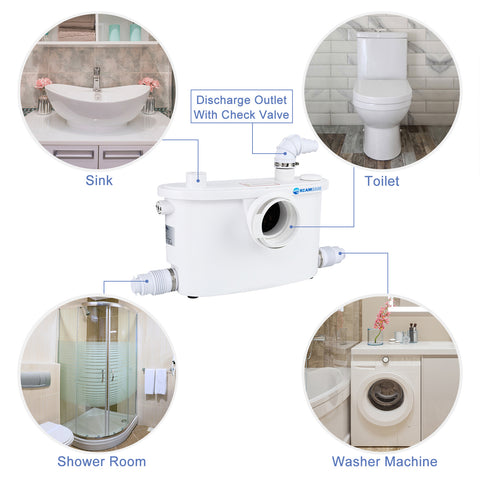 FLO500-B Dreamsani 500W Macerator Pump for Macerating Toilet Upflush ...